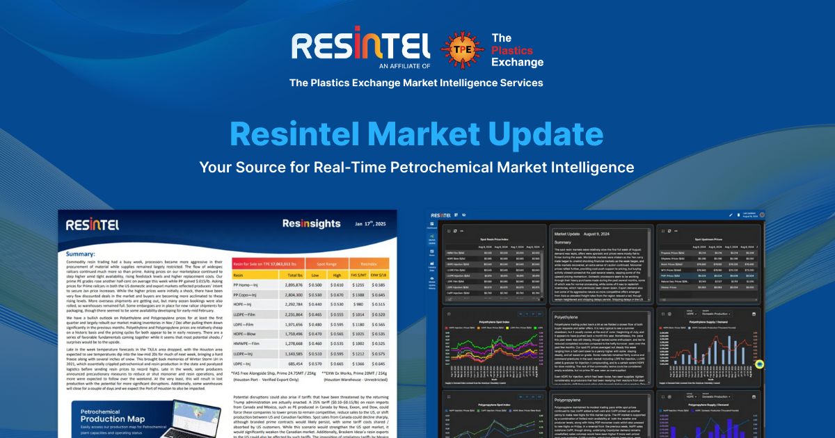 Petrochemical Industry Weekly Market Updates - Resintel | Resintel